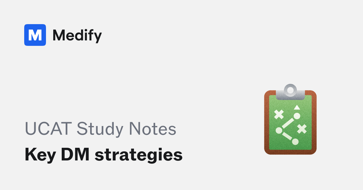 Key DM strategies — UCAT Study Notes — Medify
