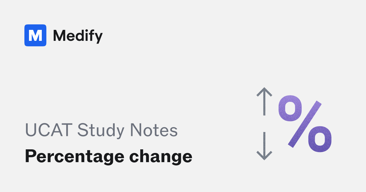 Percentage change — UCAT Study Notes — Medify