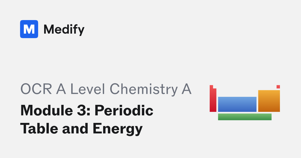 Module 3: Periodic table and energy — OCR A Level Chemistry Study Notes ...