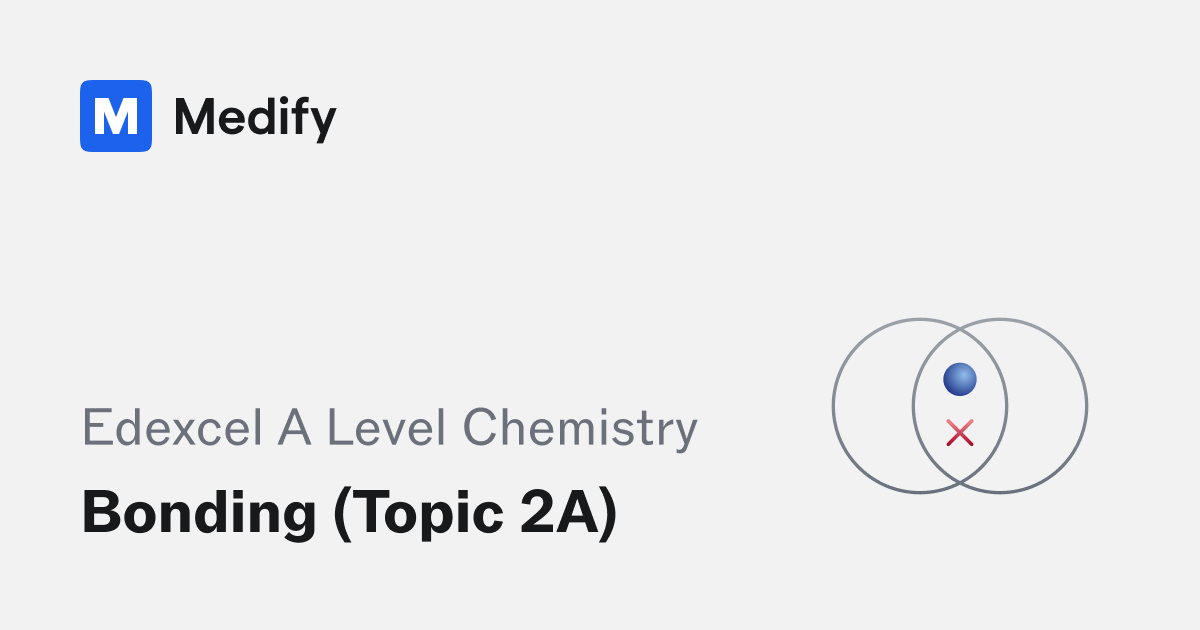 Bonding (Topic 2A) — Edexcel A Level Chemistry Study Notes — Medify