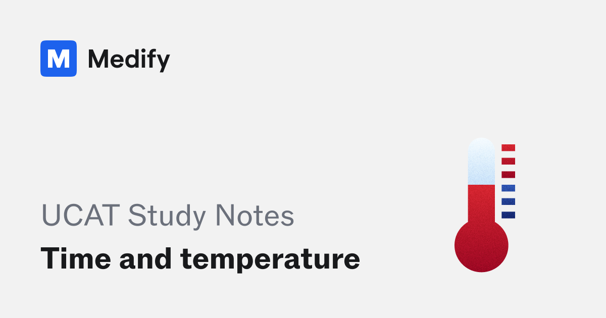 Time and temperature — UCAT Study Notes — Medify