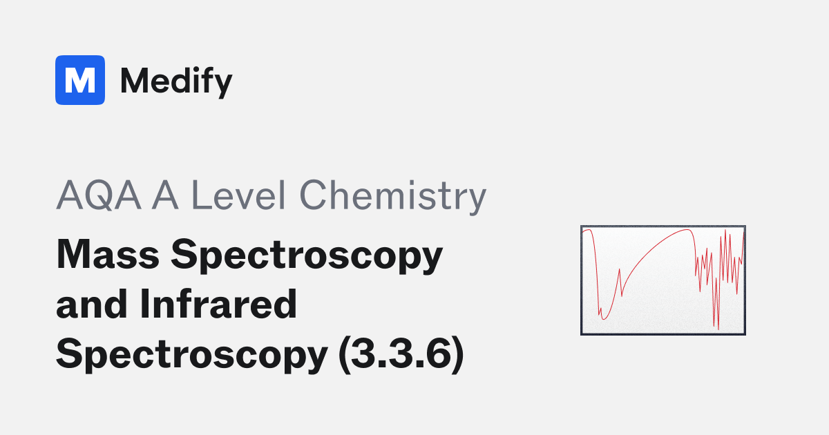 Organic analysis - mass spectrometry and infrared spectroscopy (3.3.6 ...