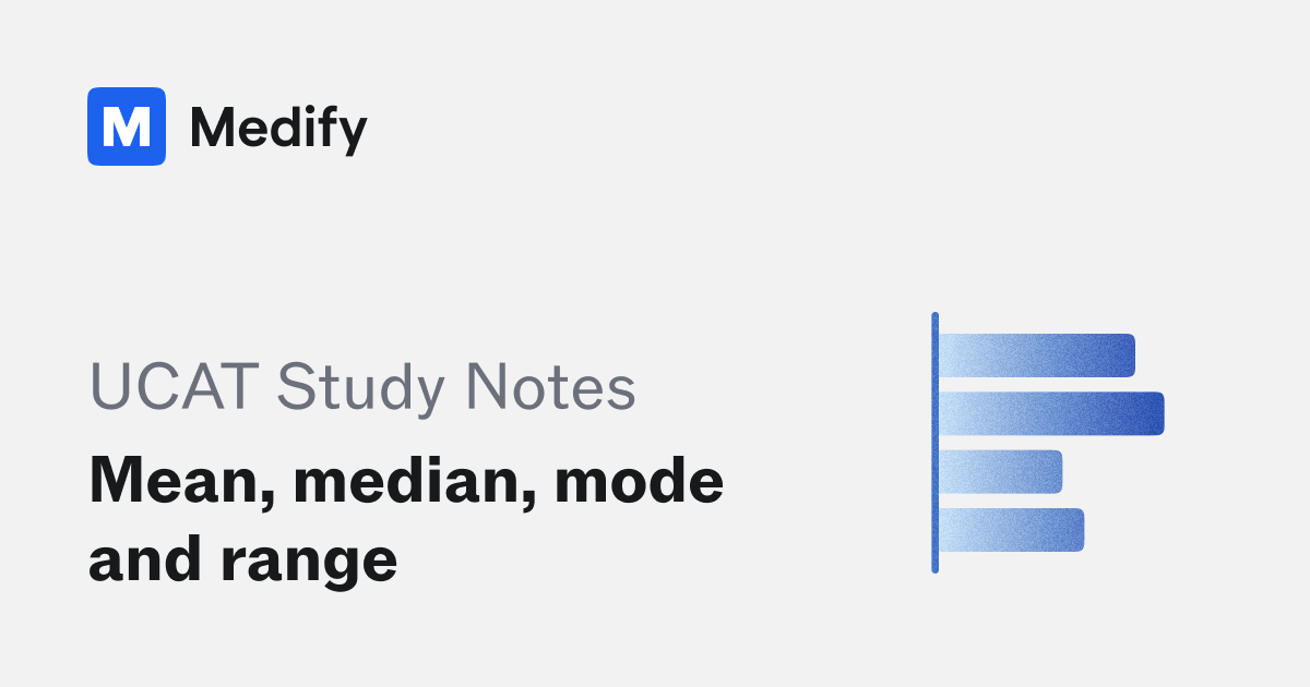Mean, median, mode and range — UCAT Study Notes — Medify